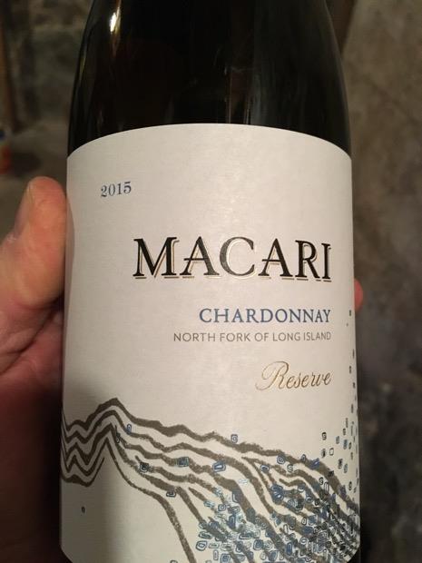 2015 Macari Vineyards Chardonnay Reserve, USA, New York, Long Island ...