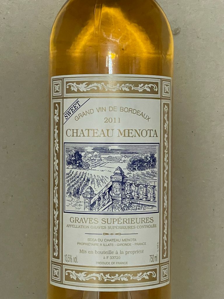 2011 Château Ménota Graves Supérieures, France, Bordeaux, Graves ...