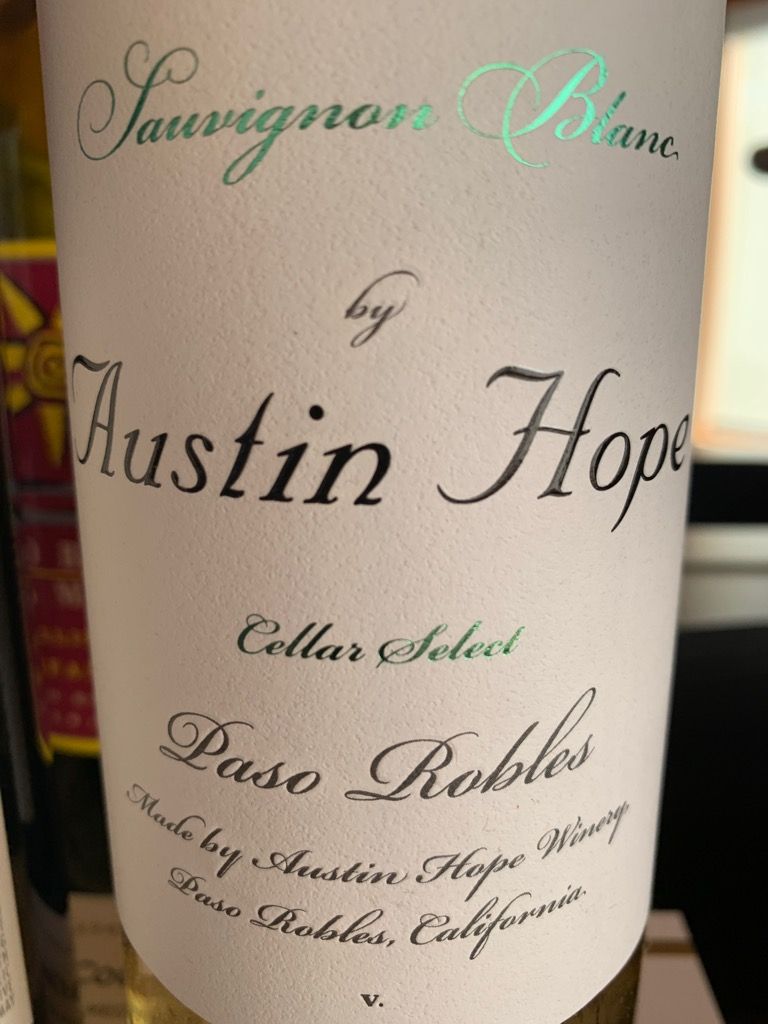 2021 Austin Hope Sauvignon Blanc Cellar Select, USA, California ...