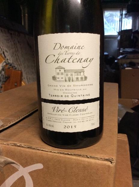 2015 Domaines des Terres de Chatenay Viré-Clessé Terroir de Quintaine ...