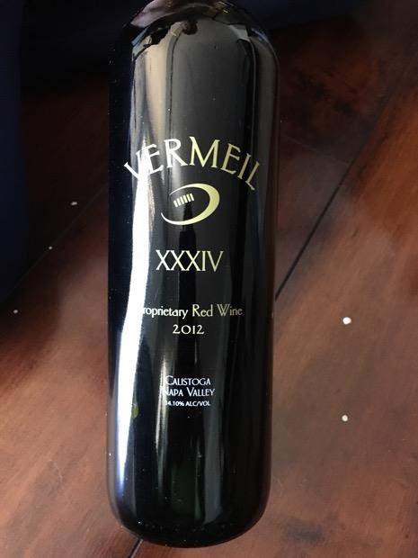 2012 Vermeil Wines XXXIV Proprietary Red, USA, California, Napa Valley ...