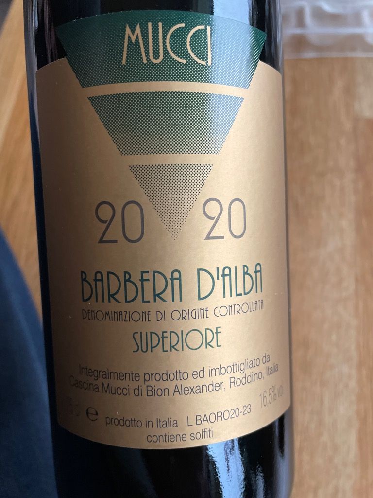 2020 Cascina Mucci Barbera d'Alba Superiore, Italy, Piedmont, Alba ...