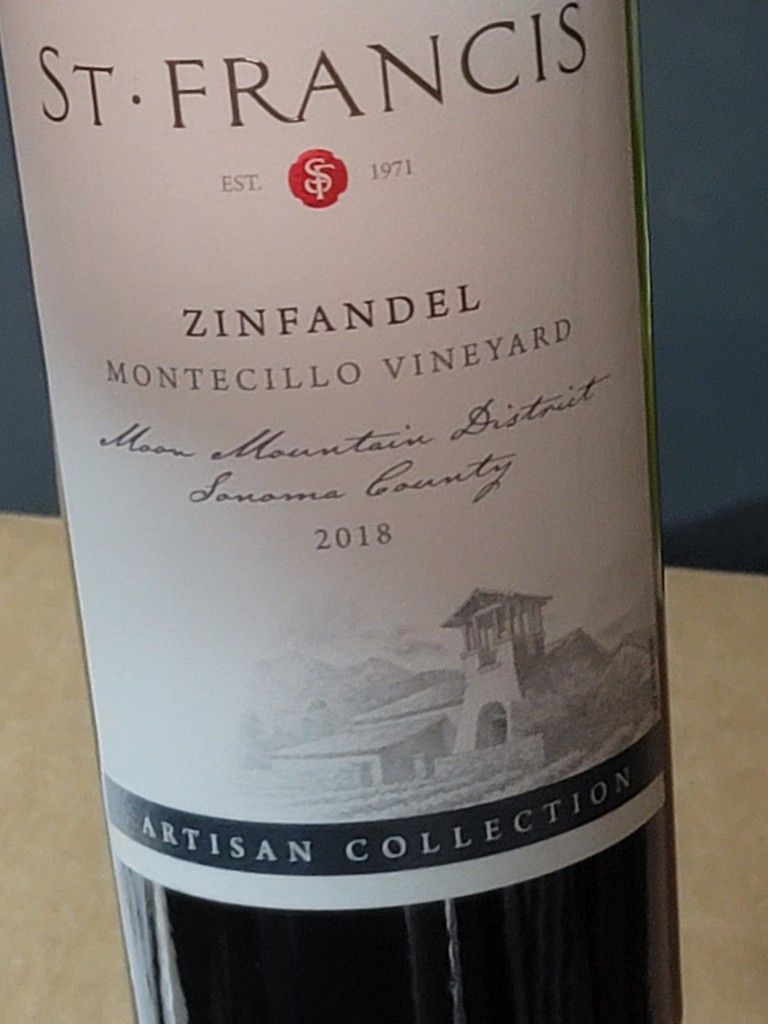 2018 St. Francis Zinfandel Montecillo Vineyard, USA, California, Sonoma ...