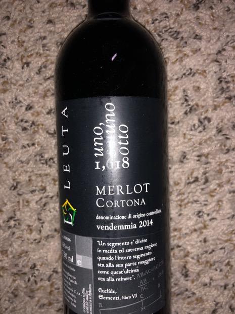2014 Azienda Agricola Leuta Merlot Cortona 1,618, Italy, Tuscany ...