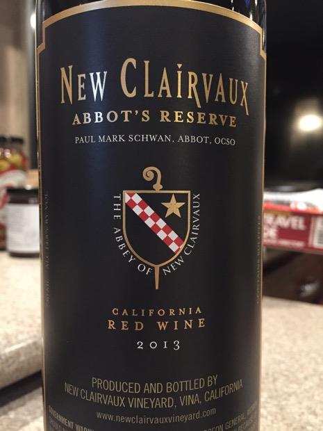 2013 New Clairvaux Vineyard Abbot's Reserve, USA, California, Central ...