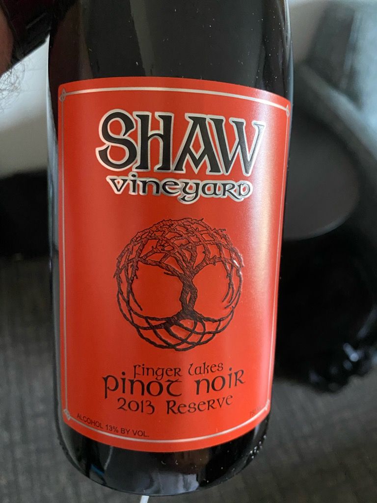2013 Shaw Vineyard Pinot Noir Reserve Finger Lakes, USA, New York ...