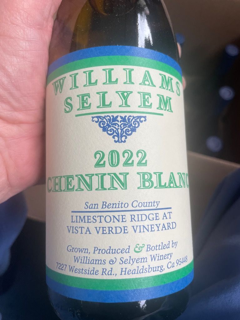 2023 Williams Selyem Chenin Blanc Limestone Ridge Vista Verde Vineyard ...