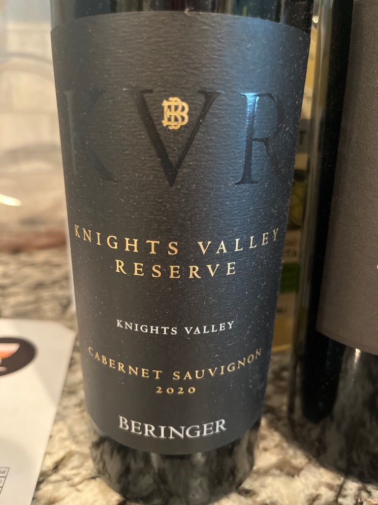 2020 Beringer Vineyards Cabernet Sauvignon Reserve Knights Valley, USA ...