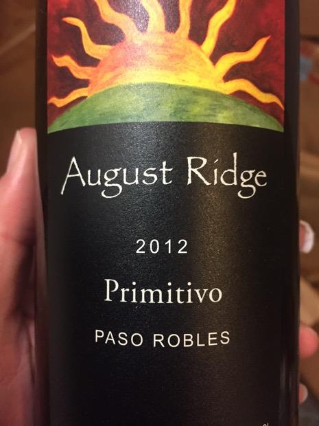 2012 August Ridge Primitivo, USA, California, Central Coast, Paso ...