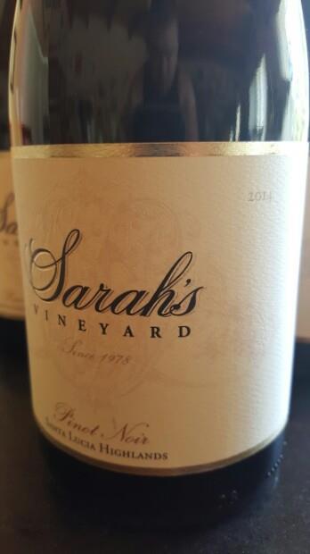 2018 Sarah's Vineyard Pinot Noir Santa Lucia Highlands, USA, California ...