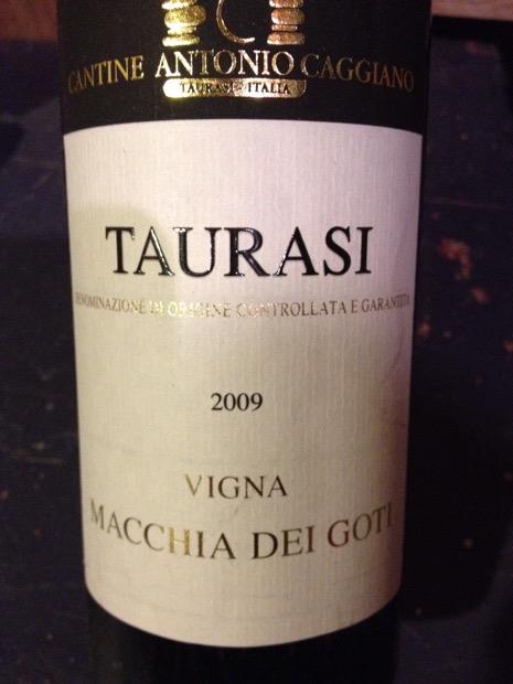 2009 Cantine Antonio Caggiano Taurasi Macchia dei Goti, Italy, Campania ...