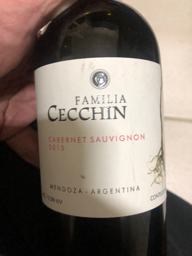 2018 Familia Cecchin Cabernet Sauvignon Organic, Argentina, Mendoza ...