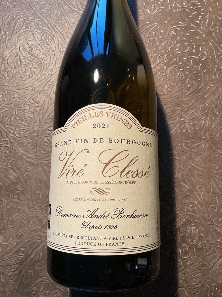 2021 Domaine André Bonhomme Viré-Clessé Vieilles Vignes, France ...