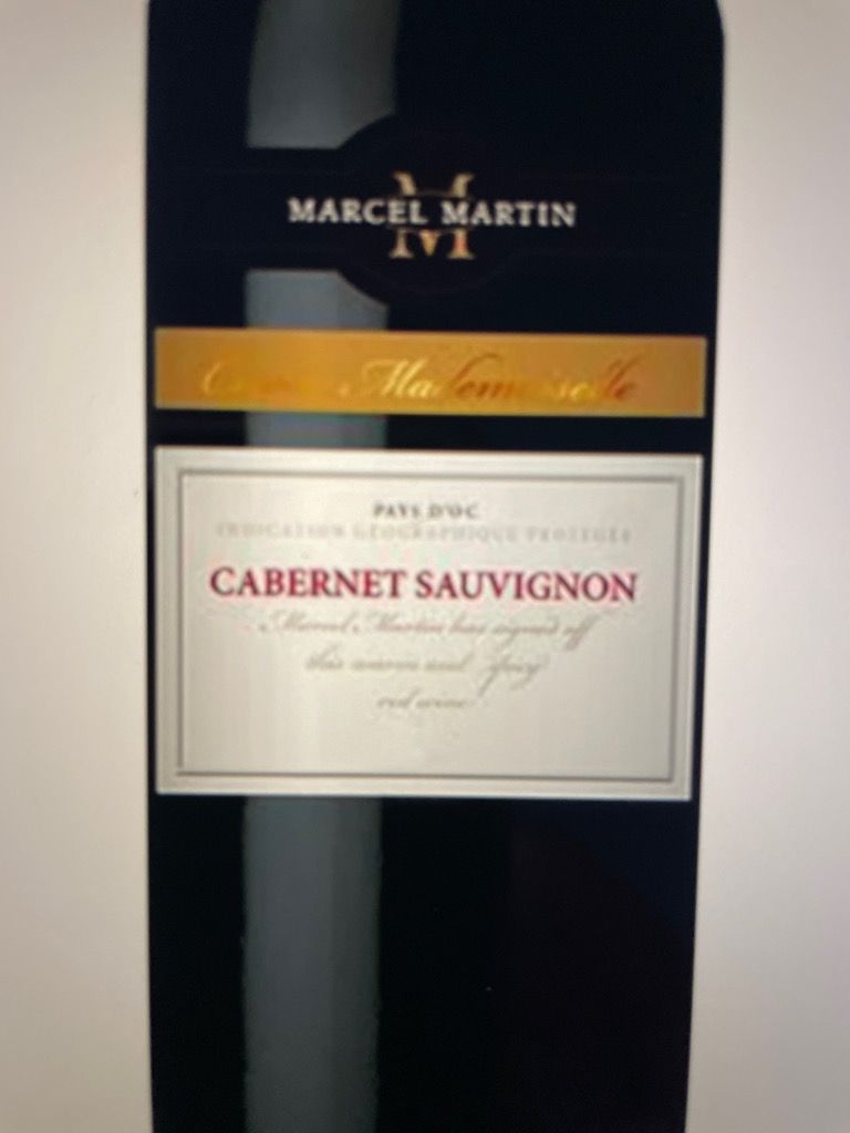 2022 Marcel Martin Cabernet Sauvignon Cuvée Mademoiselle, France ...