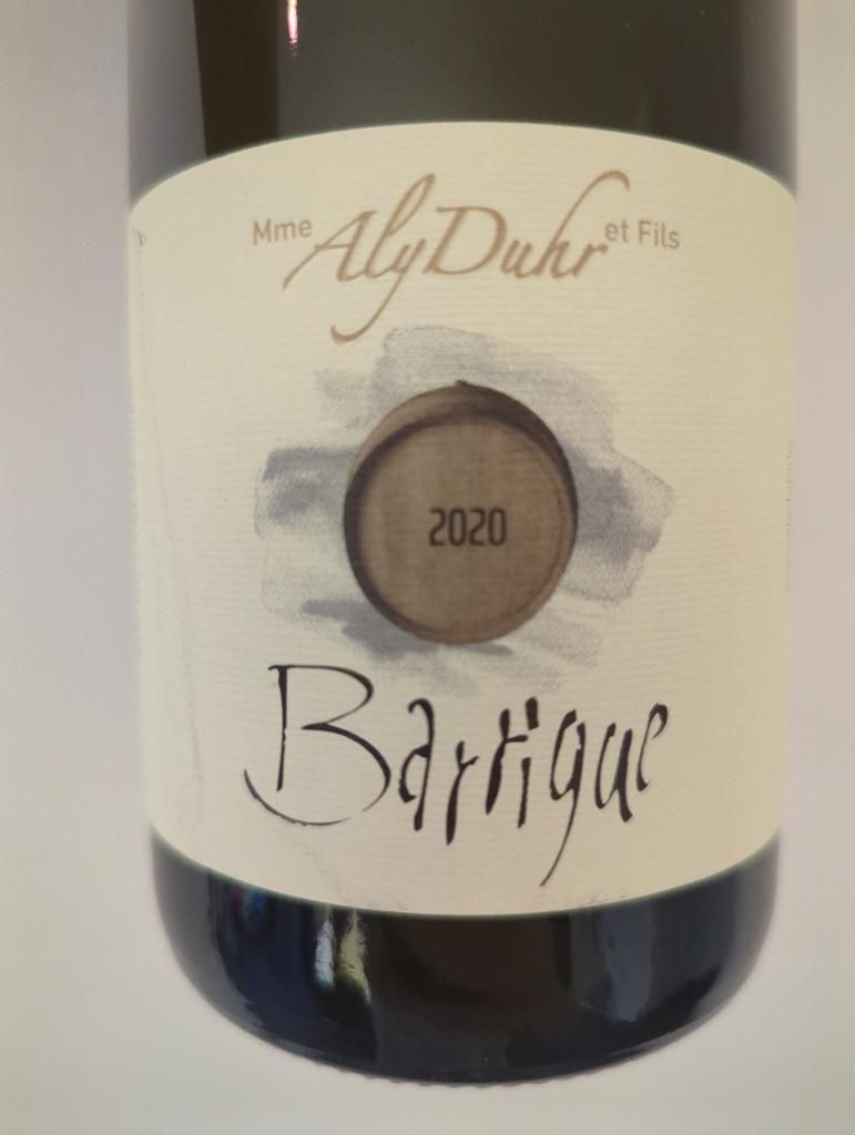 2020 Mme Aly Duhr & Fils Barrique, Luxembourg, Moselle, Vin de Table ...