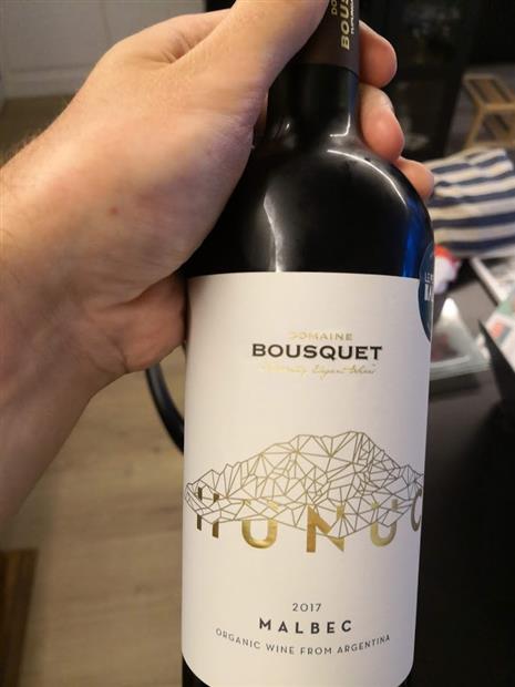 2017 Domaine Bousquet Malbec Hunuc, Argentina, Mendoza - CellarTracker