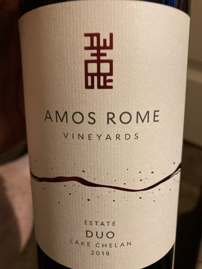 2018 Amos Rome Vineyards Duo Amos Rome, USA, Washington, Columbia ...