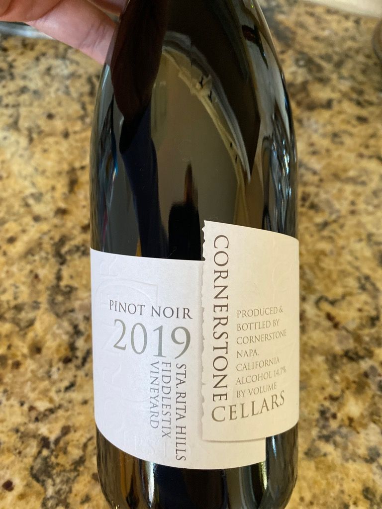 2019 Cornerstone Cellars Pinot Noir, USA, California, Central Coast ...