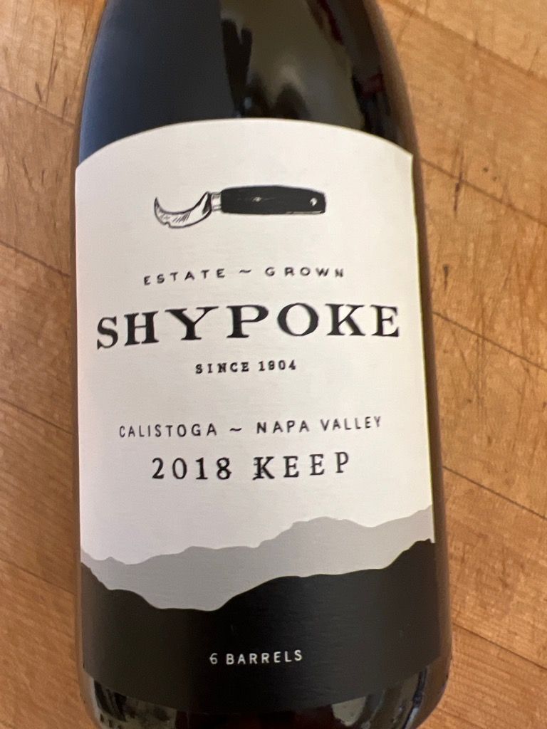 2018 Shypoke Cellars Keep Calistoga, USA, California, Napa Valley ...