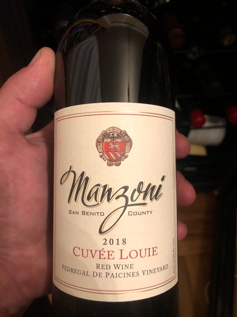 2017 Manzoni Estate Vineyard Cuvée Louie Pedregal Vineyard, USA ...