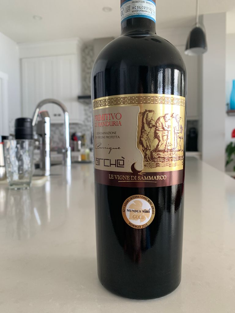 2015 Rizzello Primitivo di Manduria Arche'e, Italy, Puglia, Primitivo ...
