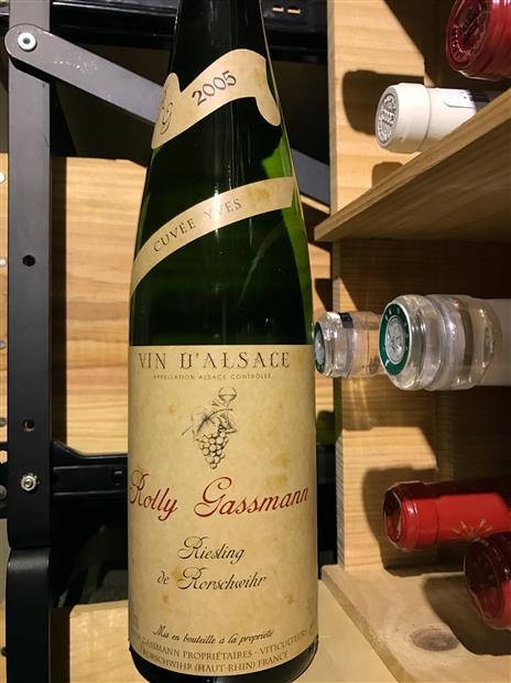 2014 Rolly Gassmann Riesling Rorschwihr Cuvée Yves, France, Alsace ...