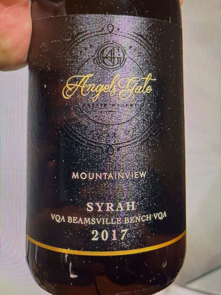 2017 Angels Gate Winery Syrah Mountainview, Canada, Ontario, Niagara ...