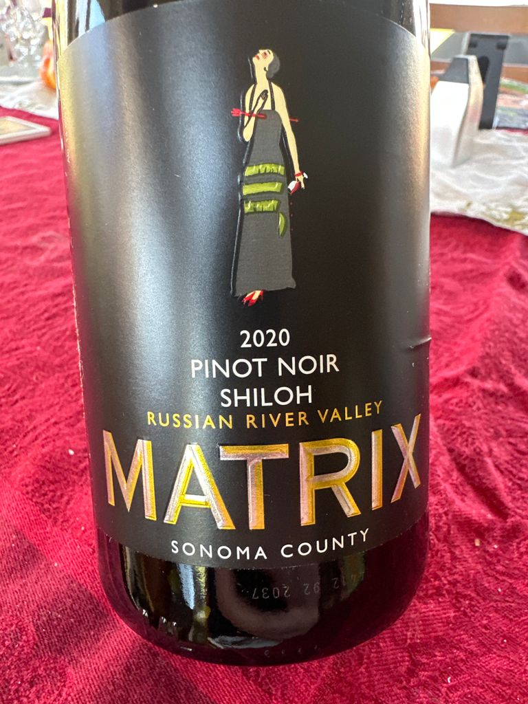 2020 Matrix Pinot Noir Shiloh, USA, California, Sonoma County, Russian ...