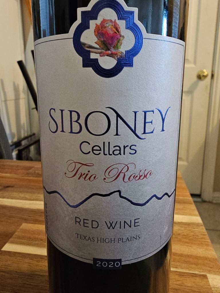 2020 Siboney Cellars Trio Rosso, USA, Texas, Texas High Plains ...