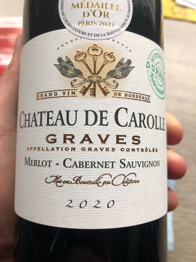 2020 Château de Carolle, France, Bordeaux, Graves - CellarTracker