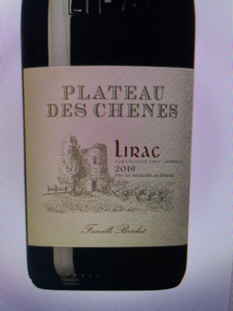 2019 Bréchet Famille Lirac Plateau des Chenes, France, Rhône, Southern ...