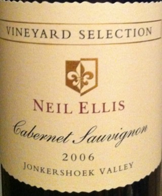 2006 Neil Ellis Cabernet Sauvignon Jonkershoek Valley, South Africa ...