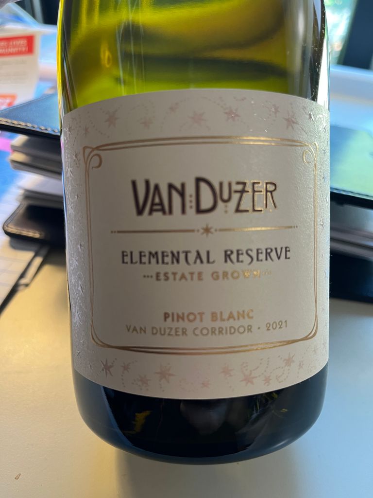 2023 Van Duzer Pinot Blanc Elemental Reserve Estate Grown, USA, Oregon ...