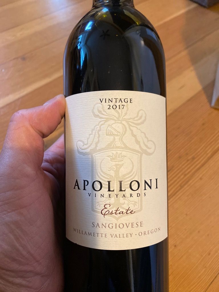 2018 Apolloni Vineyards Sangiovese Estate, USA, Oregon, Willamette ...