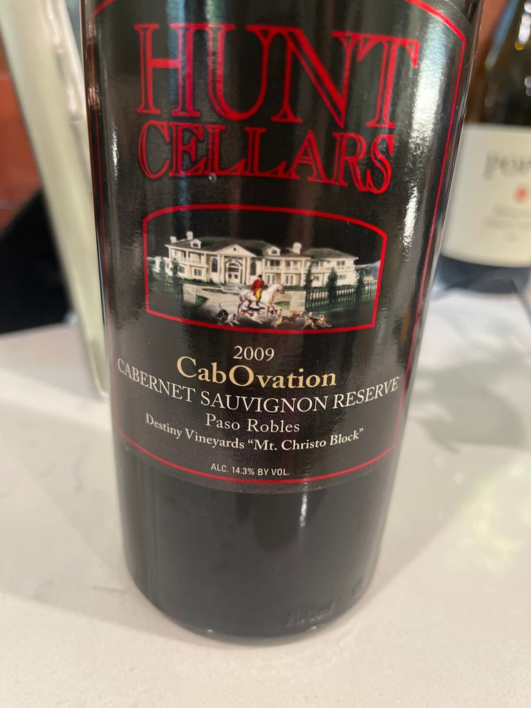 2009 Hunt Cellars Cabernet Sauvignon Cab-Ovation Reserve Destiny ...
