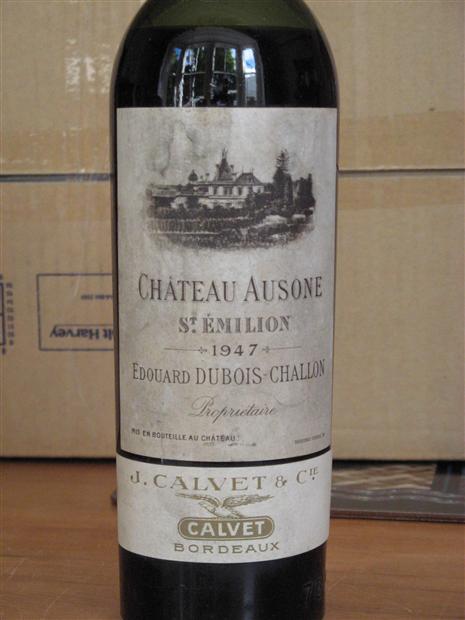 1947 Château Ausone, France, Bordeaux, Libournais, St. Émilion Grand ...
