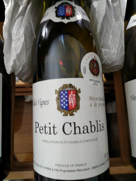 2013 Domaine Guy Robin et Fils Chablis Vieilles Vignes, France ...