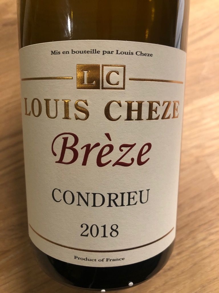 2018 Domaine Louis Cheze Condrieu Cuvée de Breze, France, Rhône ...
