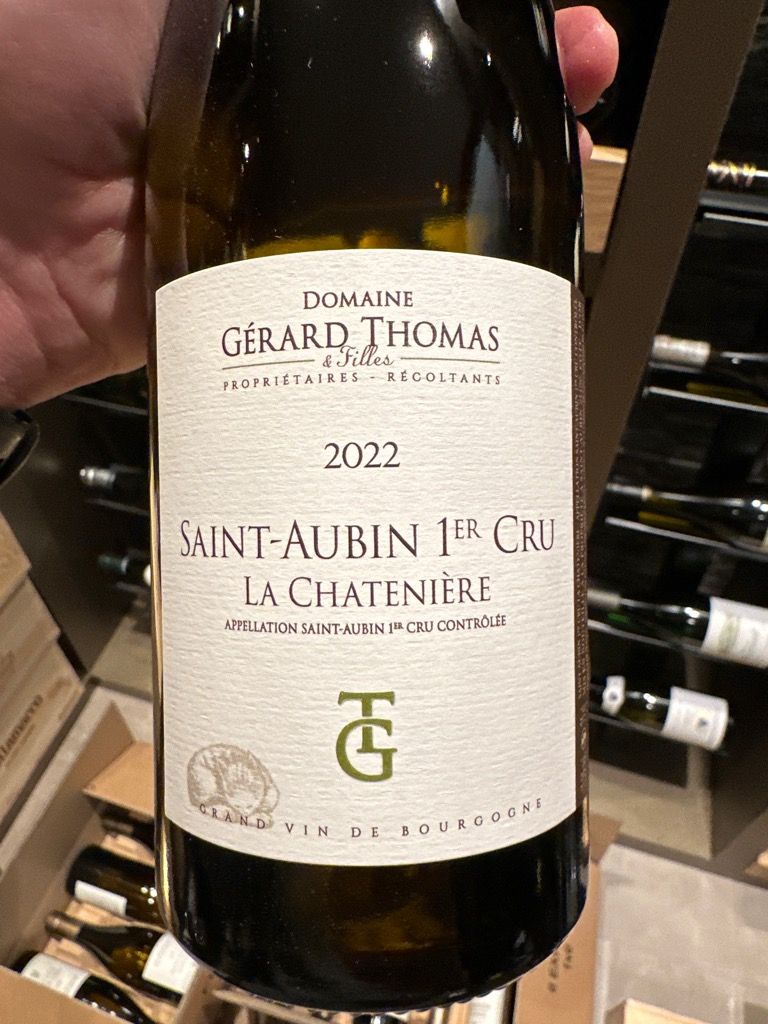 2022 Gerard Thomas Saint-Aubin 1er Cru La Chatenière Blanc, France ...