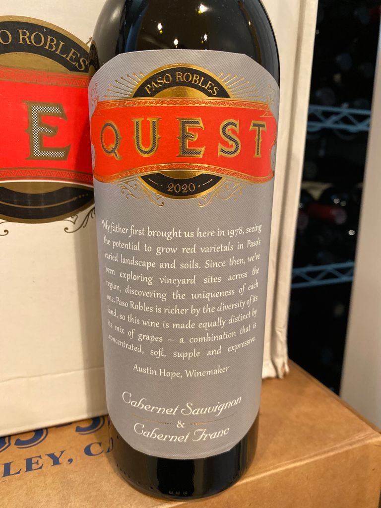 2020 Quest, USA, California, Central Coast, Paso Robles - CellarTracker