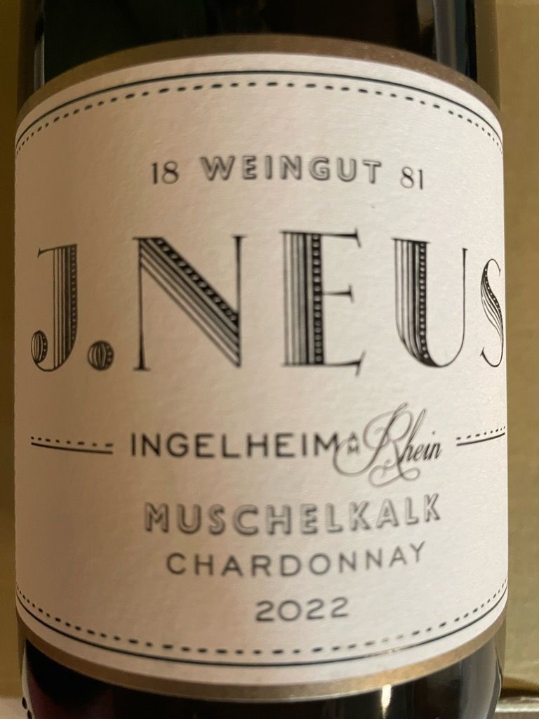2023 J. Neus Chardonnay Muschelkalk, Germany, Rheinhessen - CellarTracker