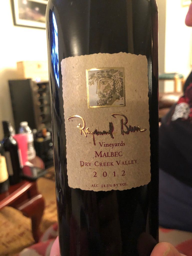 2012 Raymond Burr Malbec, USA, California, Sonoma County, Dry Creek ...