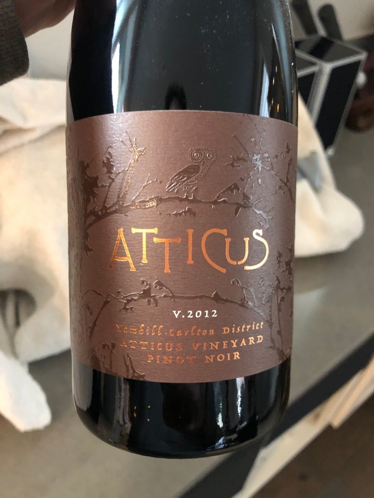 2012 Atticus Pinot Noir Atticus Vineyard, USA, Oregon, Willamette ...