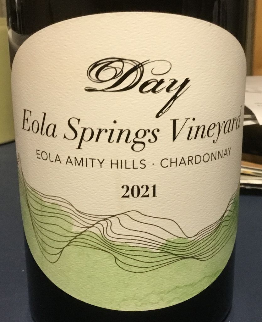 2021 Day Wines Chardonnay Eola Springs Vineyard, USA, Oregon ...