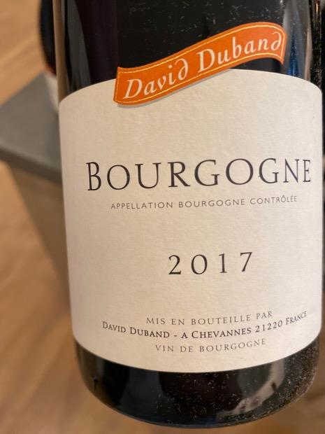 2017 David Duband Bourgogne, France, Burgundy, Bourgogne - CellarTracker