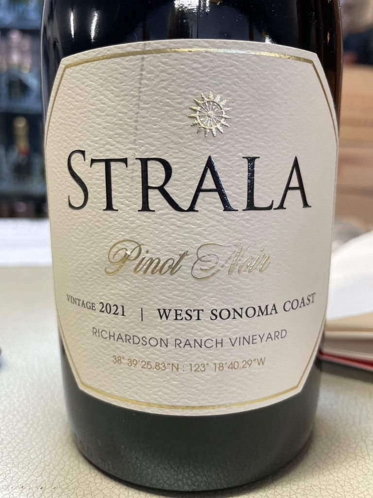 2022 Strala Pinot Noir Richardson Ranch Vineyard, USA, California ...