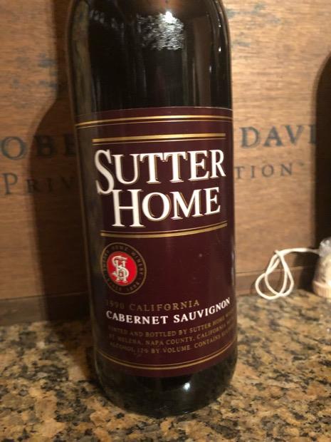 1998 Sutter Home Winery Cabernet Sauvignon California, USA, California ...