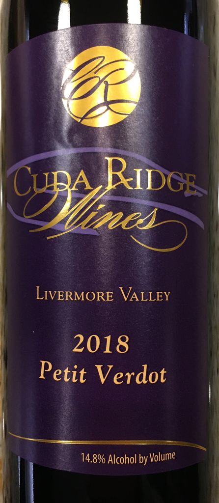 2018 Cuda Ridge Wines Petit Verdot, USA, California, San Francisco Bay ...