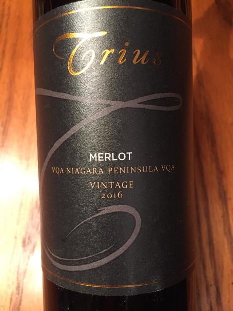 2016 Trius Merlot, Canada, Ontario, Niagara Peninsula, Niagara ...