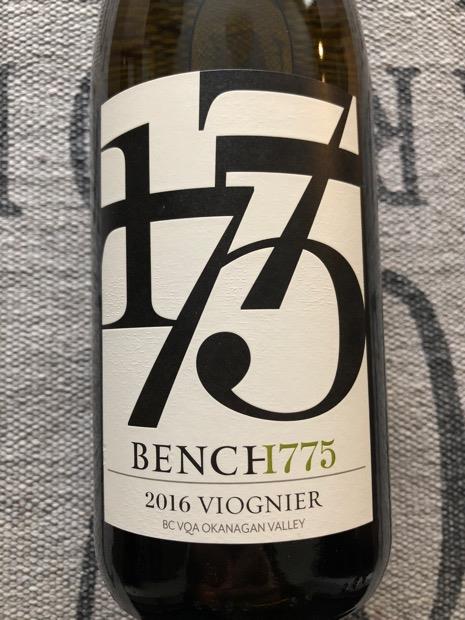 2016 Bench 1775 Viognier, Canada, British Columbia, Okanagan Valley ...